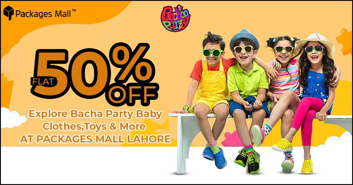 Explore Bacha Party Baby Clothes,Toys & More Flat 50% Off At Packages Mall