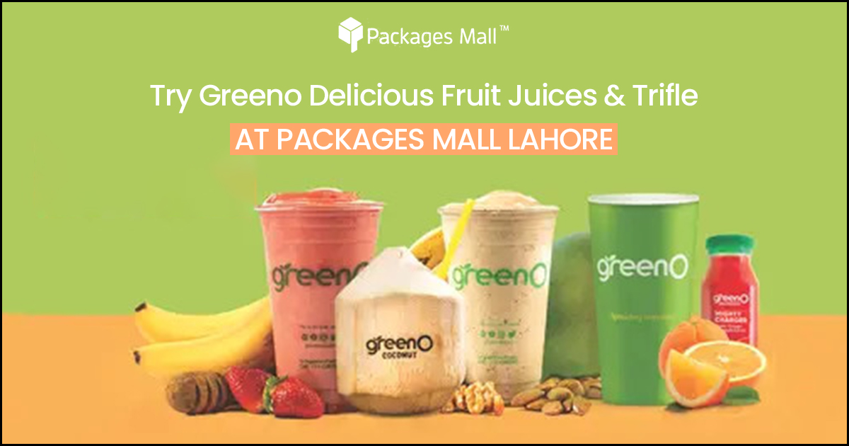 Try Greeno Delicious Fruit Juices & Trifle at Packages Mall Lahore